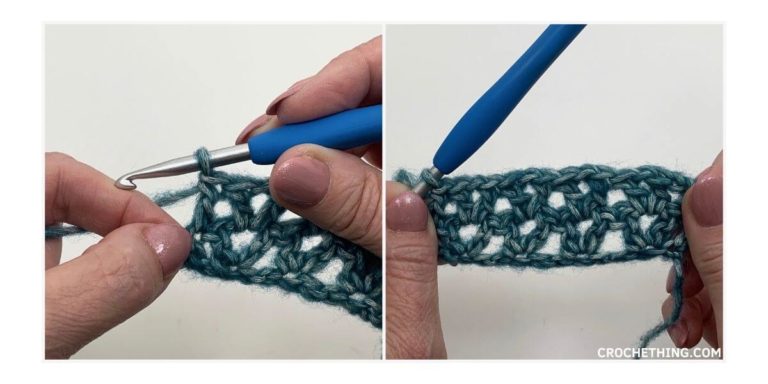 How to make a v-stitch (v-st) - Crochething with Alice